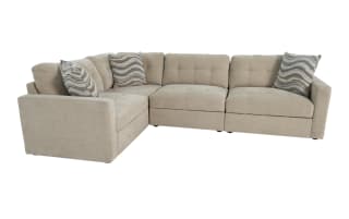 Modular Bob™ Beige 80'' 4 Piece Modular Sectional with 1 Armless Chair ...