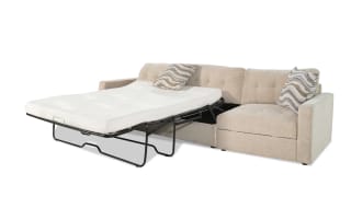 Modular Bob™ 124'' 2 Piece Left Arm Facing Sleeper Sofa with Queen Gel ...