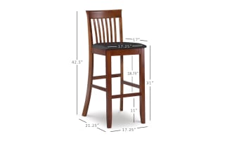 Craftsman Dark Cherry Slat Back Bar Height Stool | Bob's Discount ...