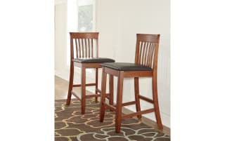 Craftsman Dark Cherry Slat Back Counter Height Stool | Bob's Discount ...