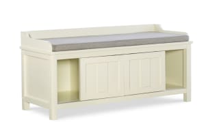 June Ivory Storage Bench | Bob's Discount Furniture & Mattress Store
