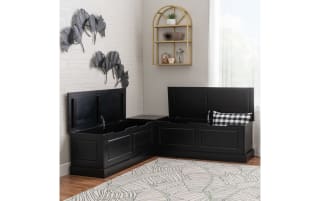 Troy Black Backless Nook Seating | Bob's Discount Furniture & Mattress ...