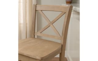 Natural Cross Back Solid Wood Bar Height Stool | Bob's Discount ...