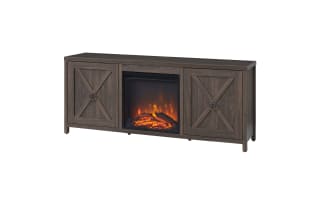 Ariyah 58'' Brown Electric Fireplace & TV Stand | Bob's Discount ...