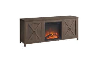 Ariyah 58'' Brown Electric Fireplace & TV Stand | Bob's Discount ...