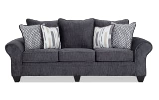 Everly Charcoal 98'' Sofa | Bob's Discount Furniture & Mattress Store