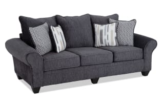 Everly Charcoal 98'' Sofa | Bob's Discount Furniture & Mattress Store
