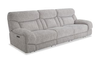Everest Light Gray 116'' Power Reclining Sofa with Armless Chair ...