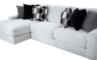 Mason White 123'' 2 Piece Left Arm Facing Chaise Sectional | Bob's ...