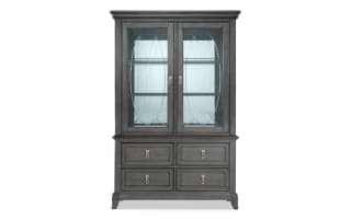 Coco II 2 Piece Gray 4 Drawer China Cabinet | Bob's Discount Furniture ...