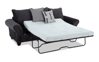 Everly Charcoal Queen Sleeper Sofa | Bob's Discount Furniture & Mattress Store