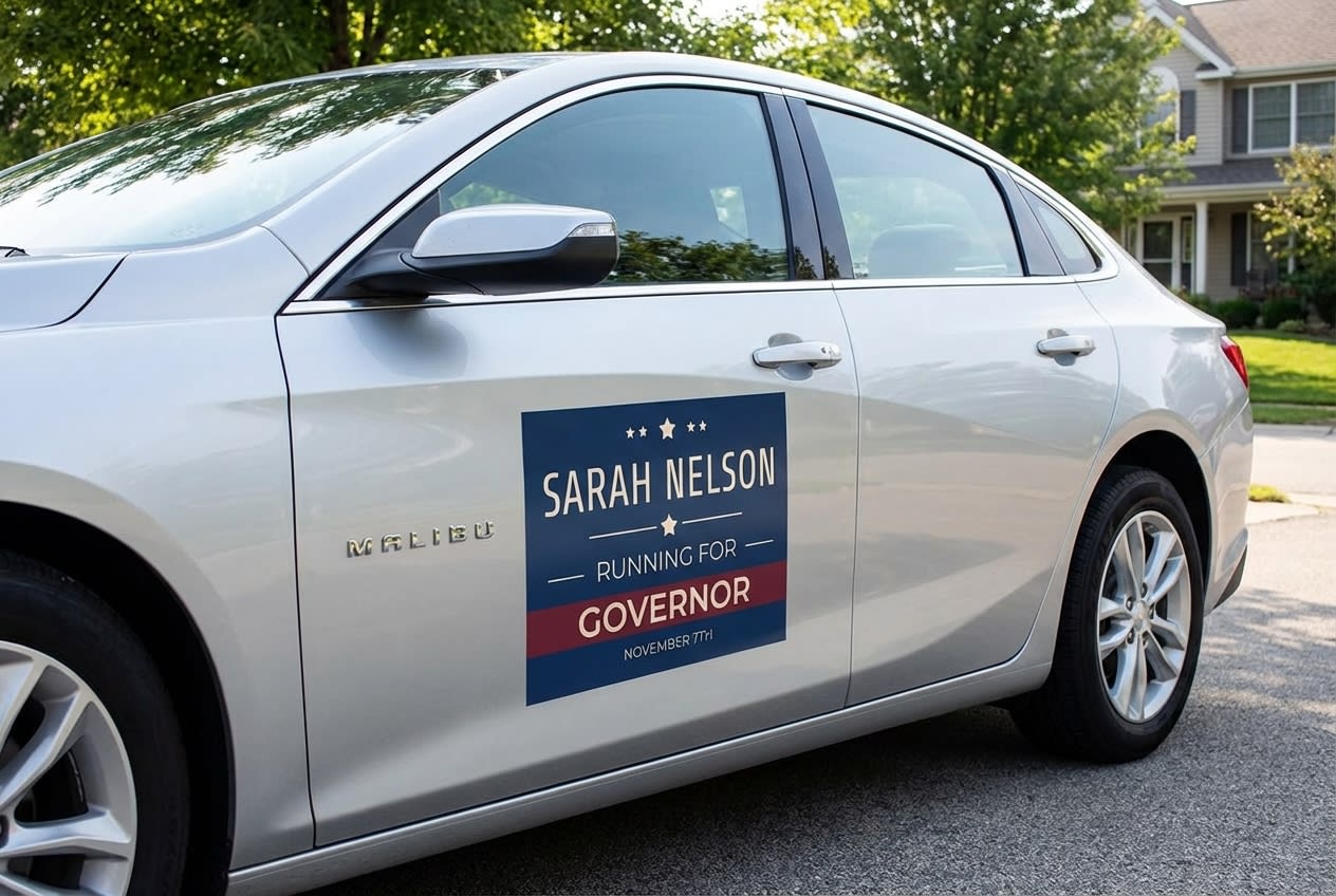 Custom Car Magnets | Design & Print Magnetic Signs Online