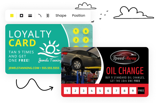 Loyalty Card Maker - Create Custom Punch Out Cards