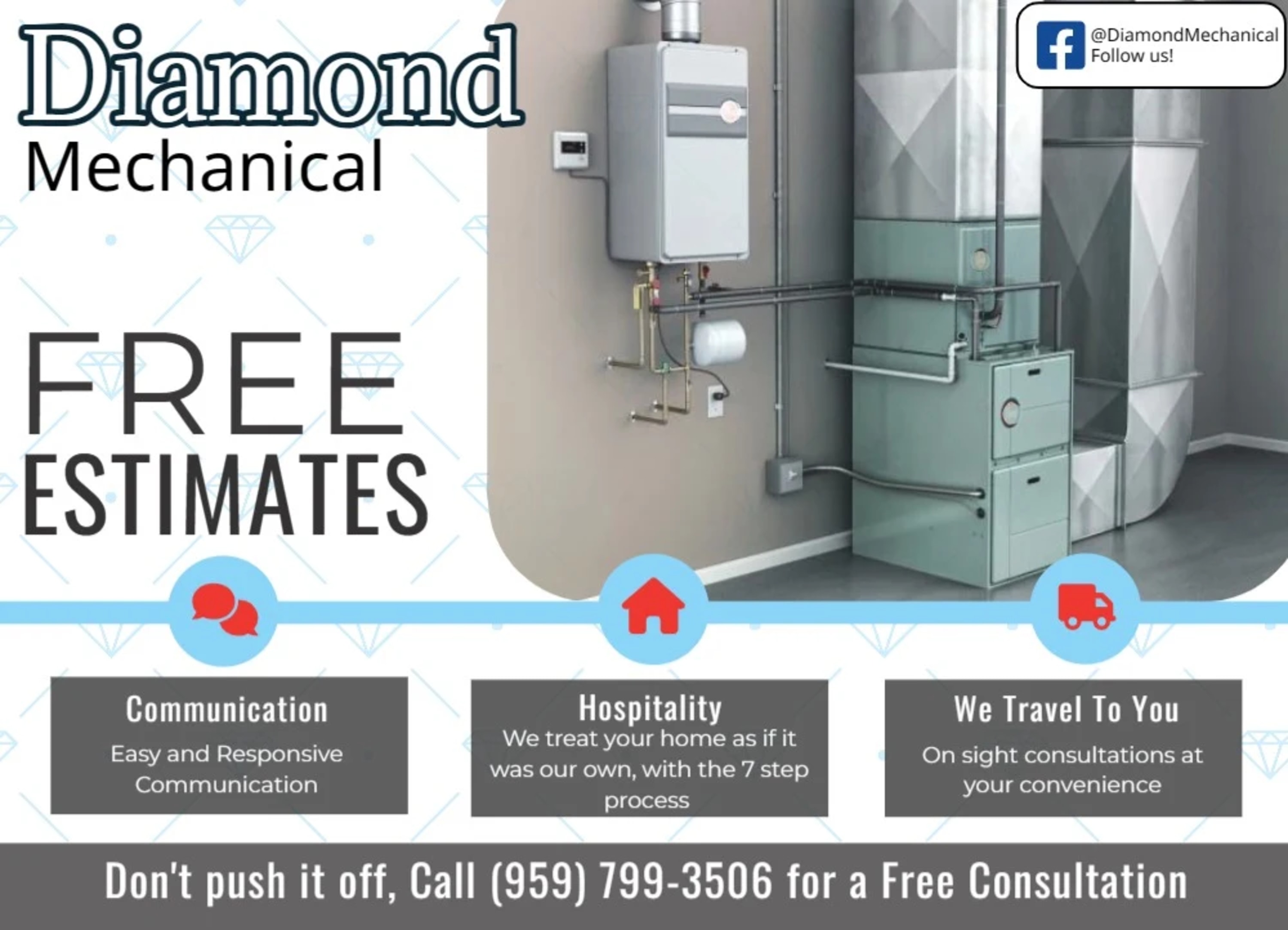 Diamond Mechanical Post Card
