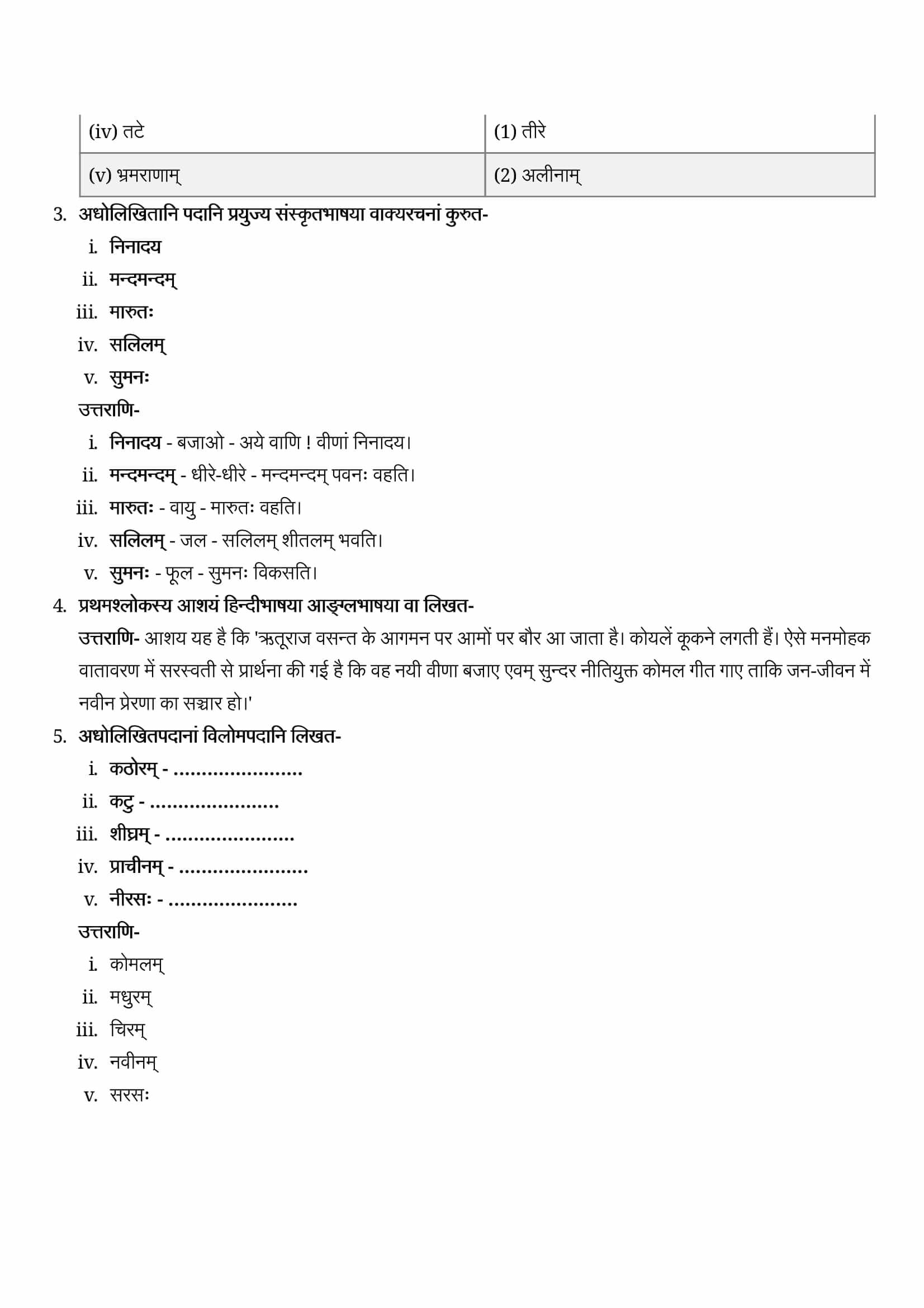 Ncert Solutions Class 9 Sanskrit Shemushi Chapter 3
