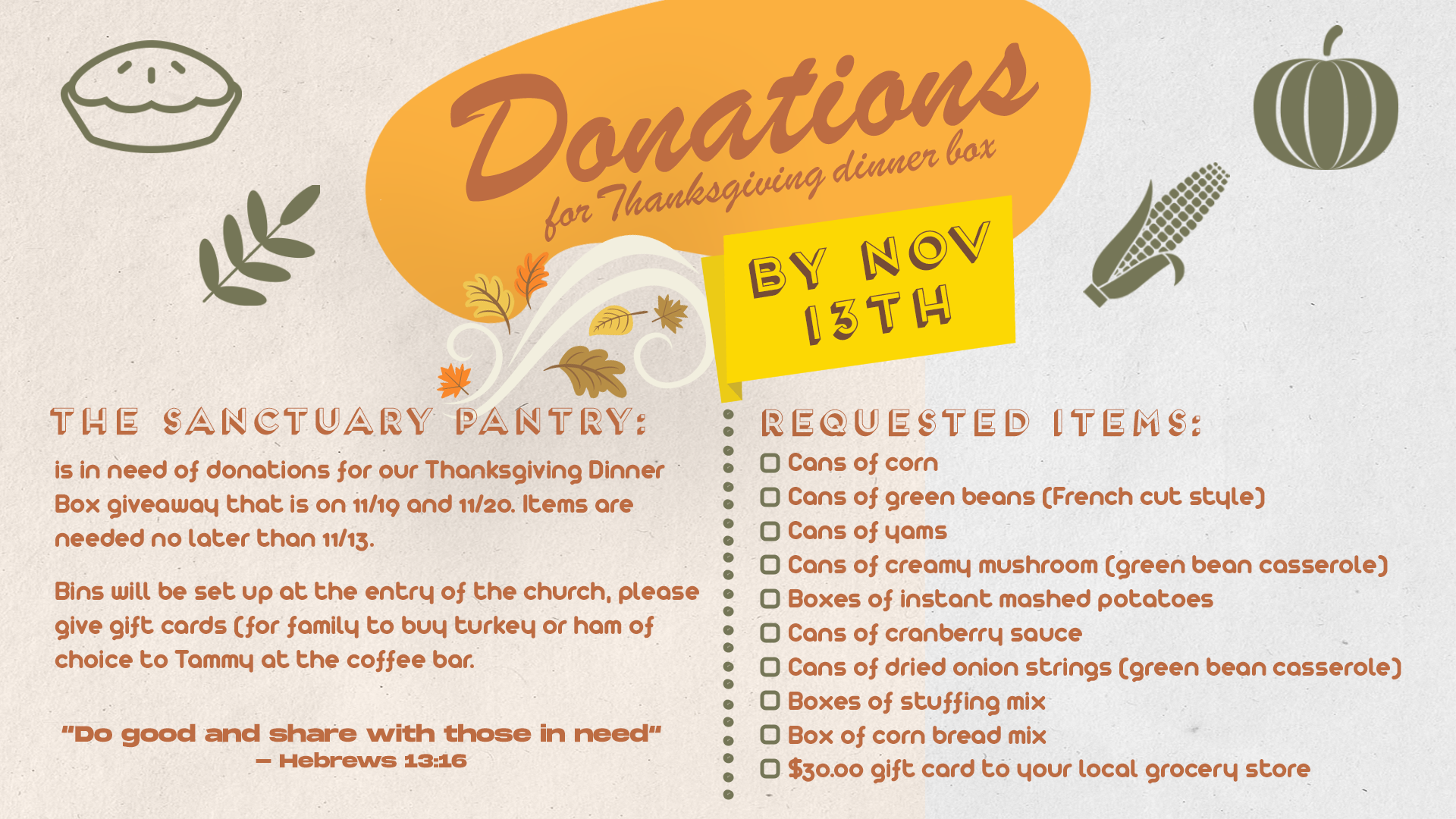 Food Pantry – The Sanctuary Church