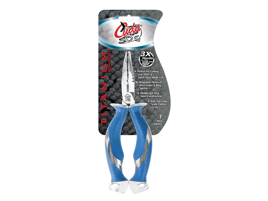 Cuda Titanium Bonded Pliers with Ring Splitter | Karl's Bait & Tackle