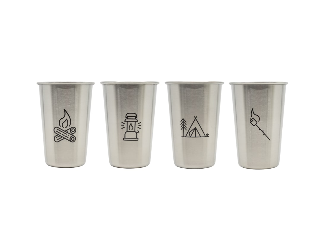 Magic Pine Outfitters Camping Series Stainless Steel Pint Cups - 4pack ...