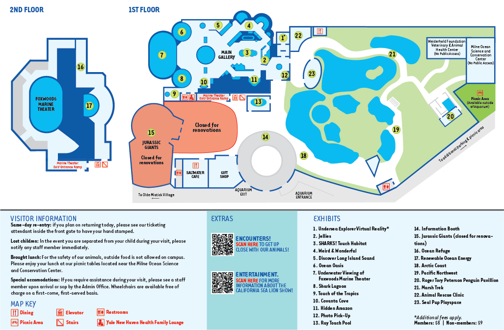 Map & Information - Mystic Aquarium