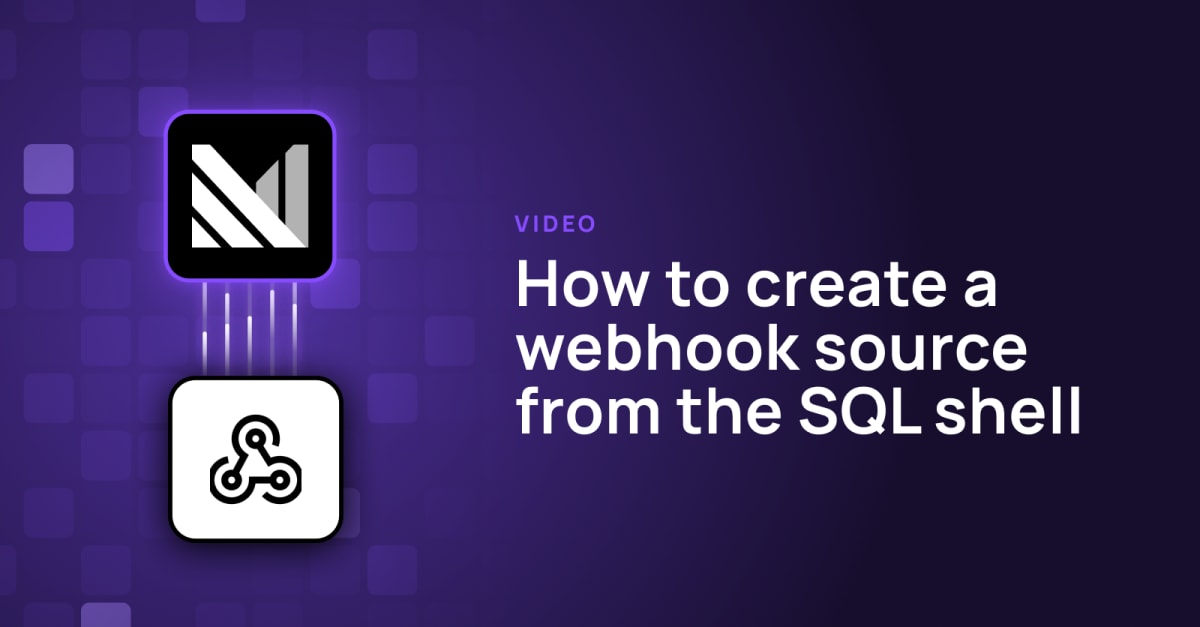 How To Create A Webhook Source From The Sql Shell 9438