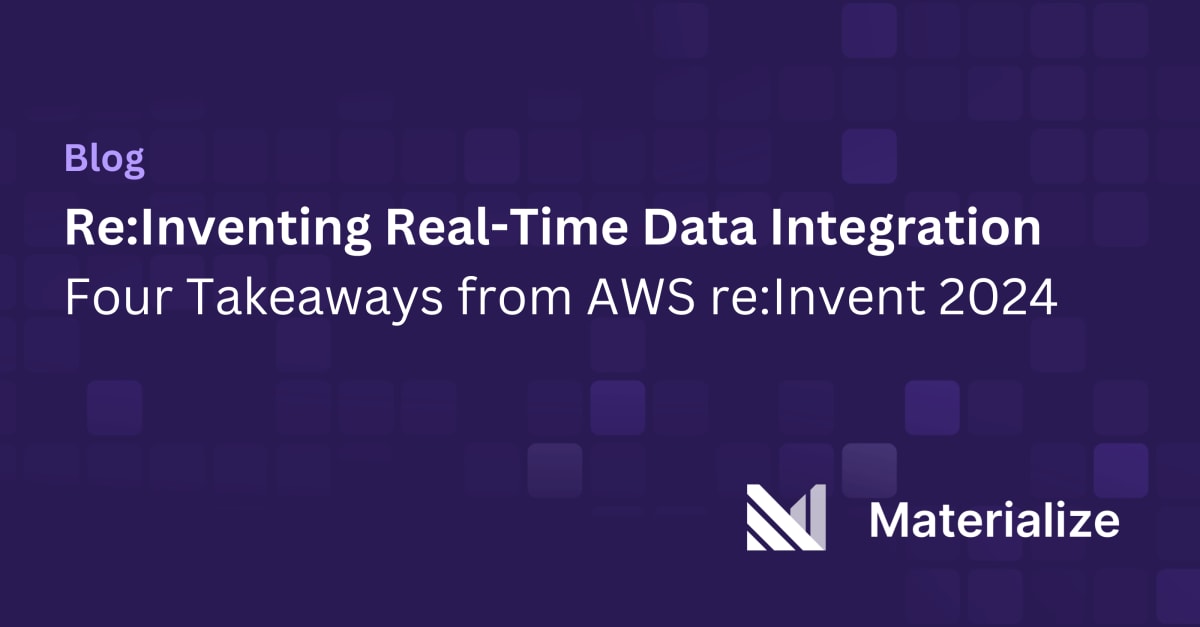 Re:Inventing Real-Time Data Integration