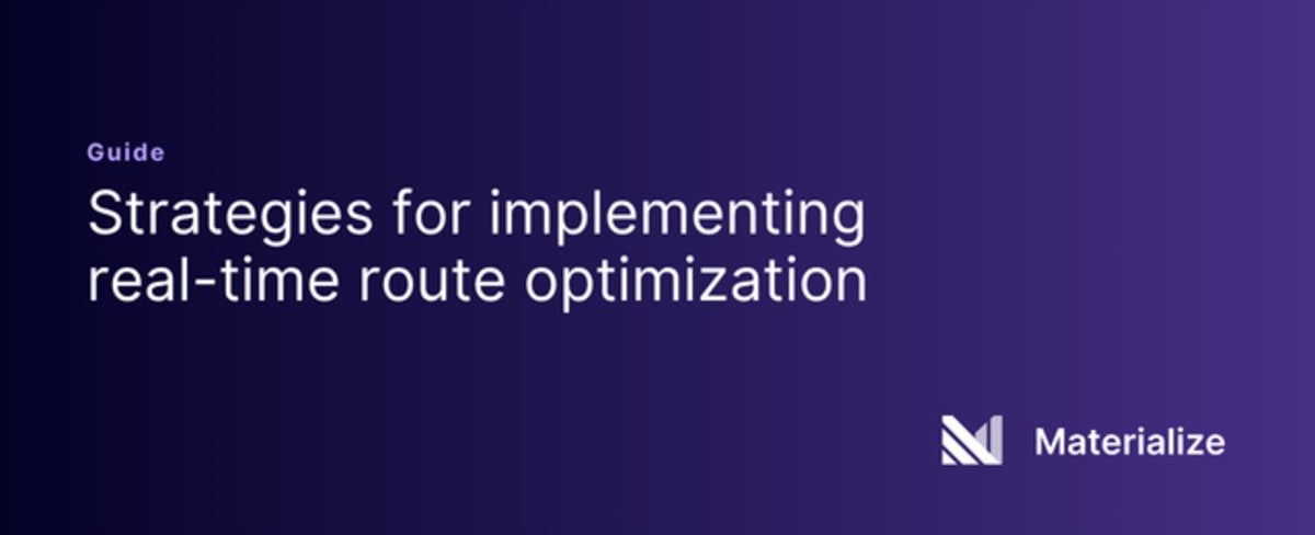Real-Time Route Optimization: Strategies for Scalable, Accurate, Low ...