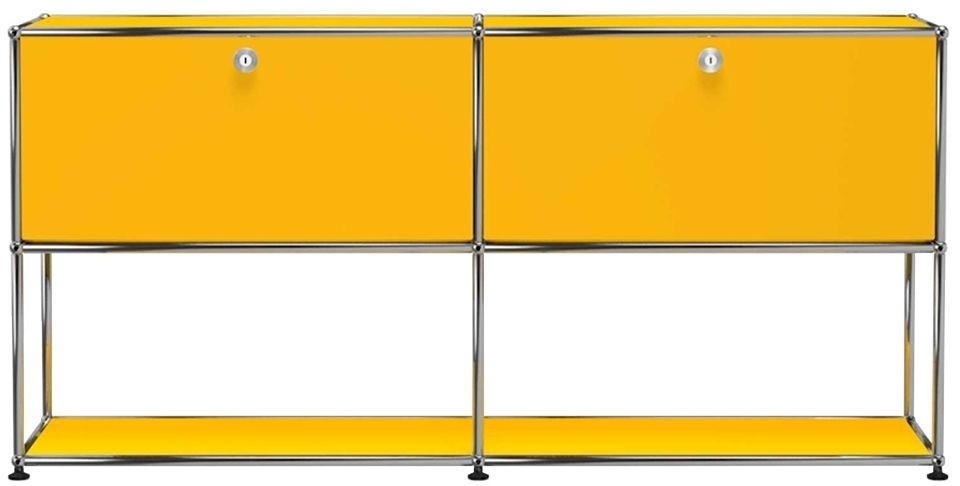 Tủ USM HALLER, 2Cx2O Bằng Kim Loại, Vàng Golden Yellow