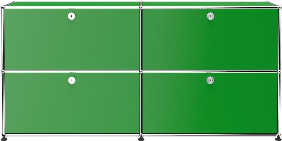 Tủ USM HALLER, 2Cx2C Bằng Kim Loại, Lục USM Green