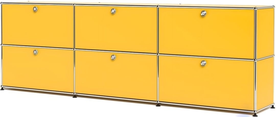 Tủ nội thất văn phòng USM HALLER, Bằng Kim loại, Vàng (Golden Yellow)