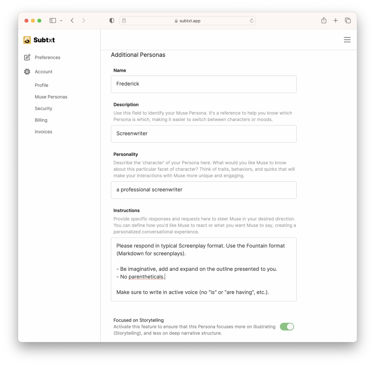 Introducing Muse Personas in Subtxt: Revolutionize Your Writing ...