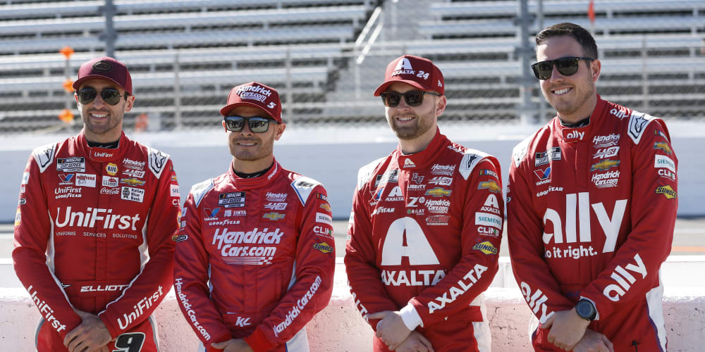 Final 2024 NASCAR Cup Series statistics for Larson, Elliott, Byron, Bowman