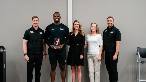 Donovan Williams presented with Hendrick Motorsports Spirit Award by ...