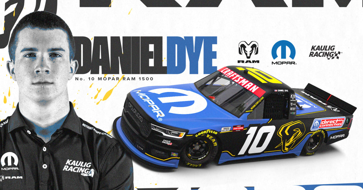 Kaulig Announces Mopar as Full-Season Sponsor of Daniel Dye Driving the ...