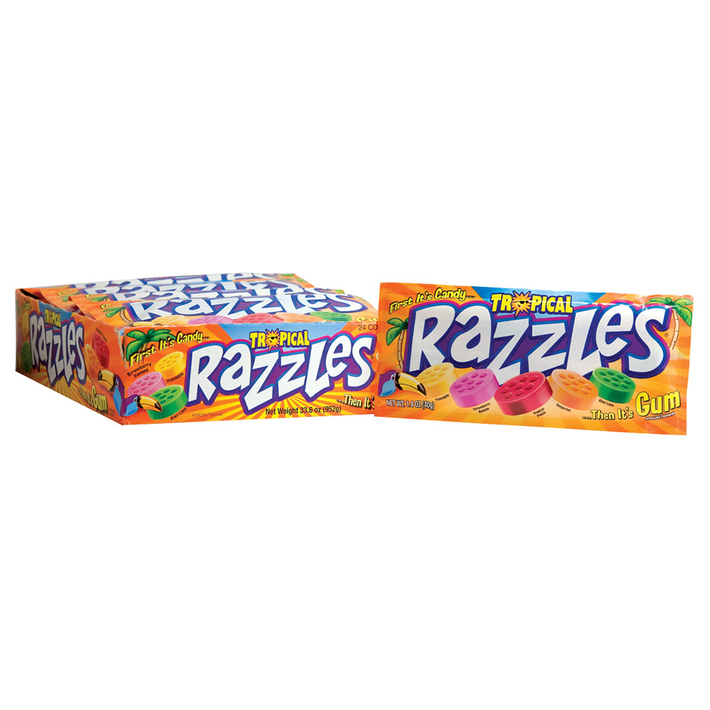Razzles Tropical 1.4 oz Bag | Nassau Candy