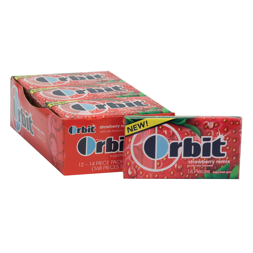 Orbit Candy Sugar Free Chewing Gum, Bubblemint, 12/ Box Candy, Gum