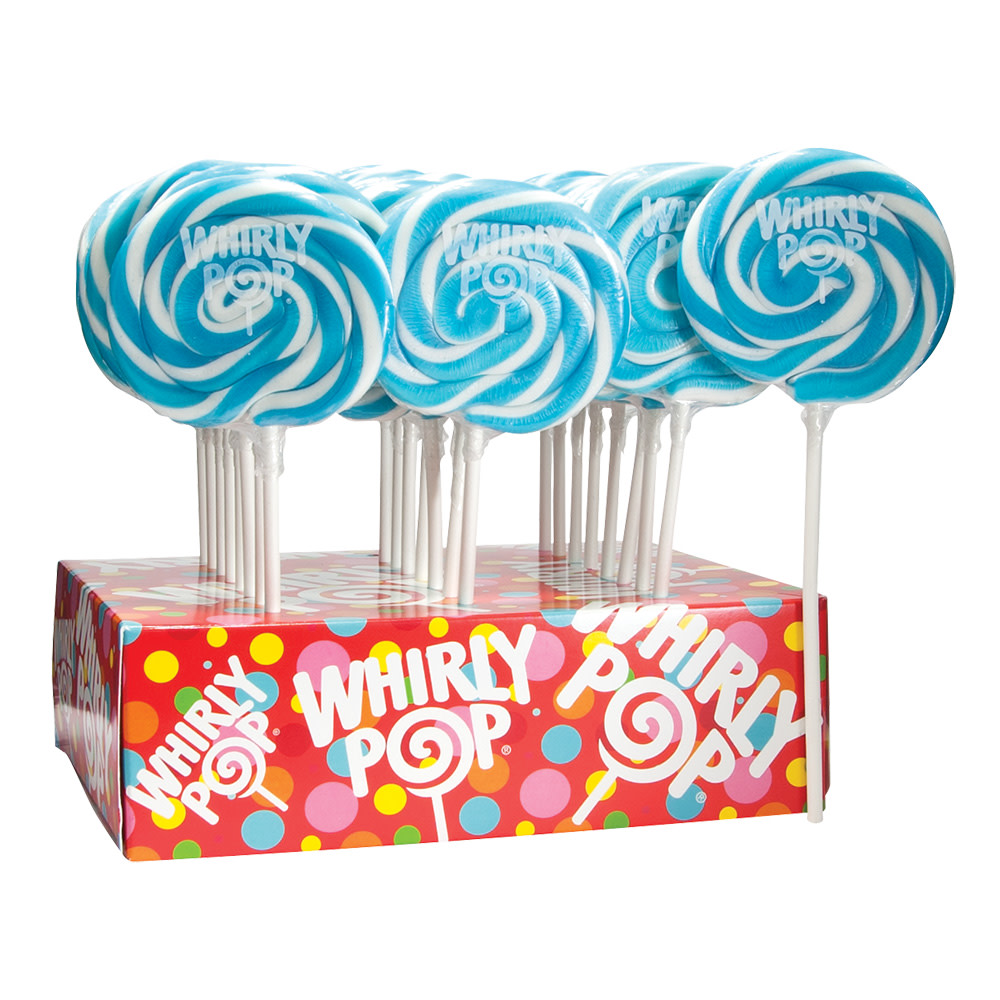 Whirly Pop Blueberry Light Blue And White 1.5 Oz | Nassau Candy