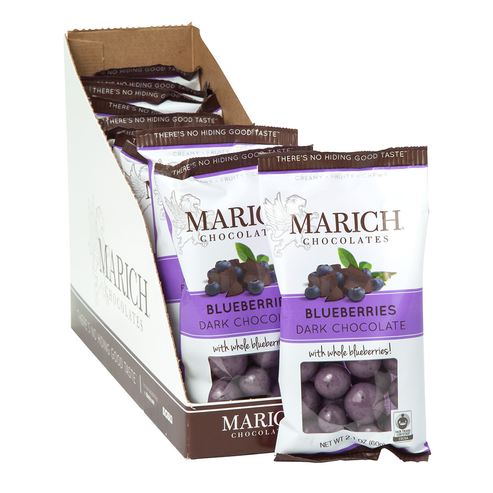 Marich Dark Chocolate Blueberries 2.1 Oz | Nassau Candy