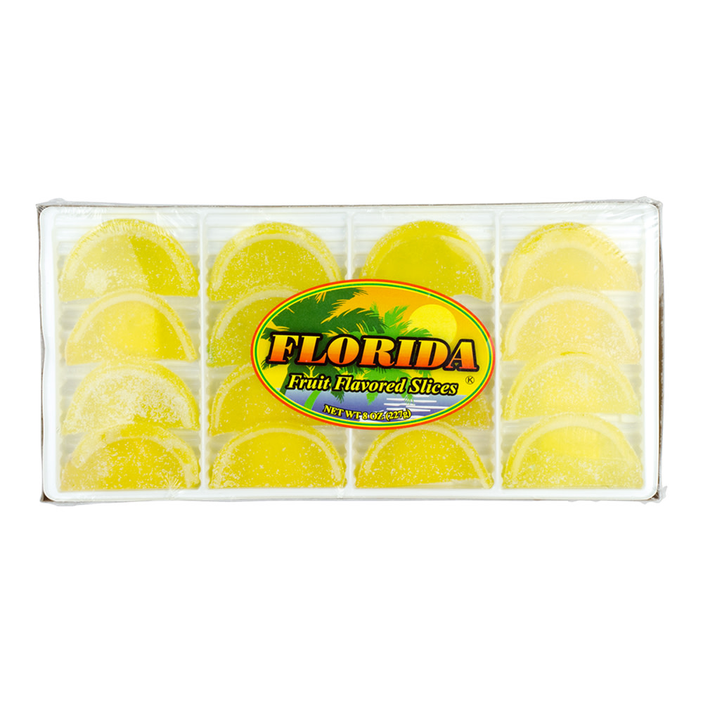 Florida Lemon Fruit Slices 8 Oz Box | Nassau Candy