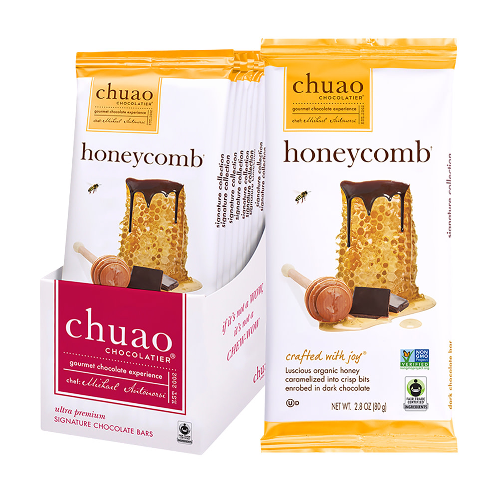 Chuao Dark Chocolate Honeycomb 2.8 oz Bar | Nassau Candy