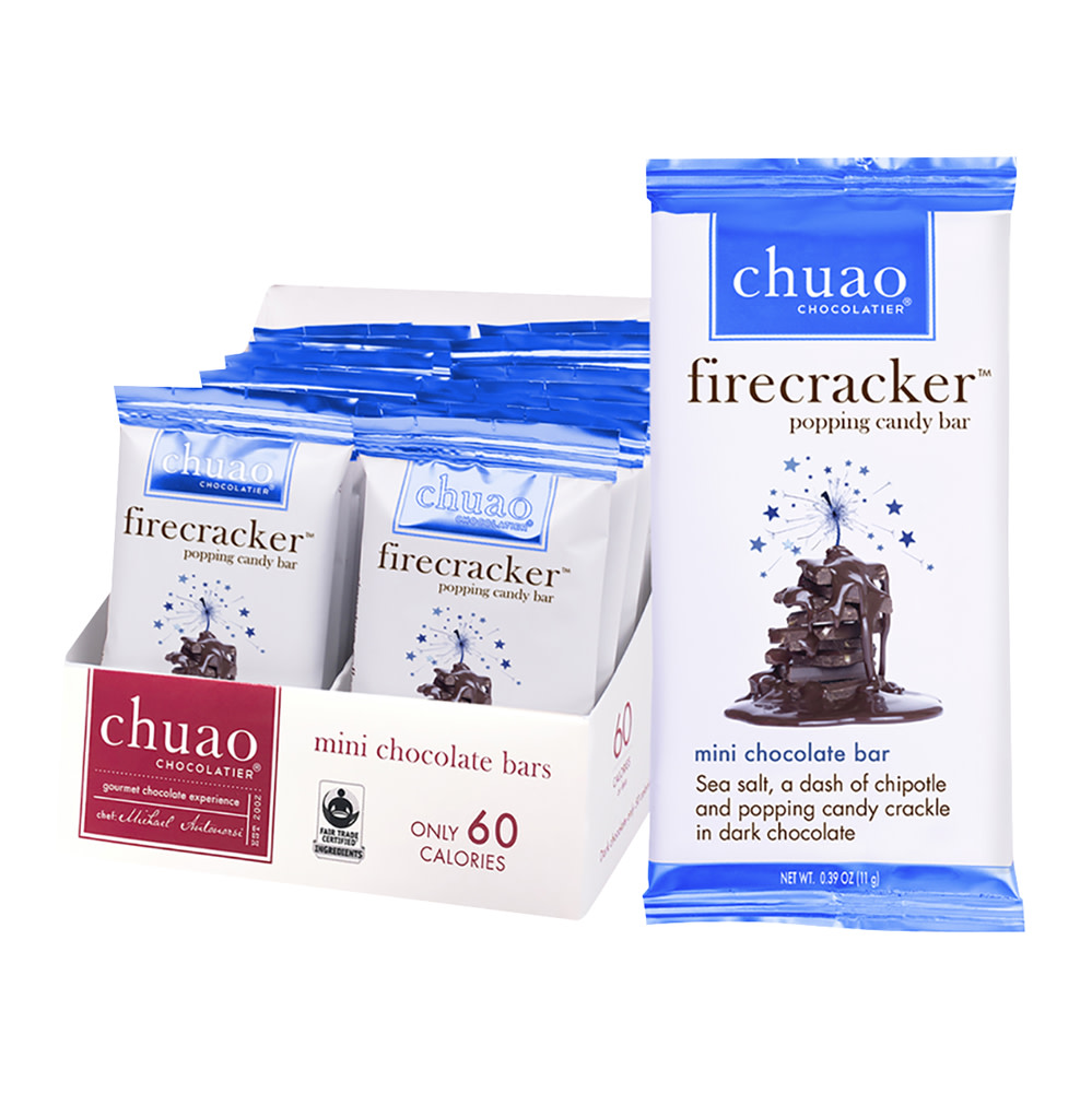 Chuao Mini Dark Chocolate Firecracker 0.39 Oz Bar | Nassau Candy