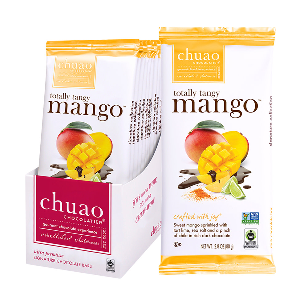 Chuao Dark Chocolate Totally Tangy Mango 2.8 oz Bar | Nassau Candy