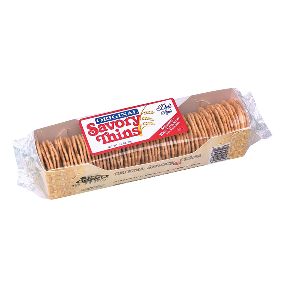 Sesmark Savory Rice Thins 3.2 Oz Tray | Nassau Candy