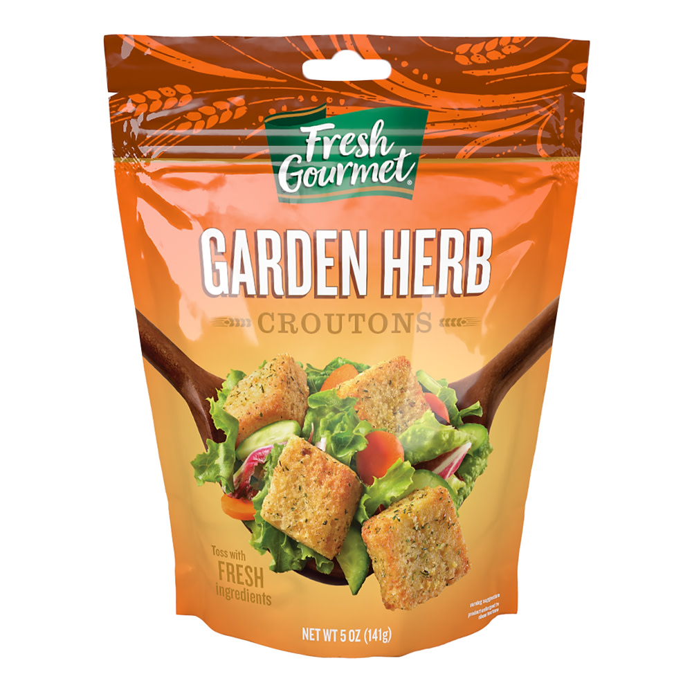 Fresh Gourmet Garden Herb Croutons 5 oz Pouch | Nassau Candy