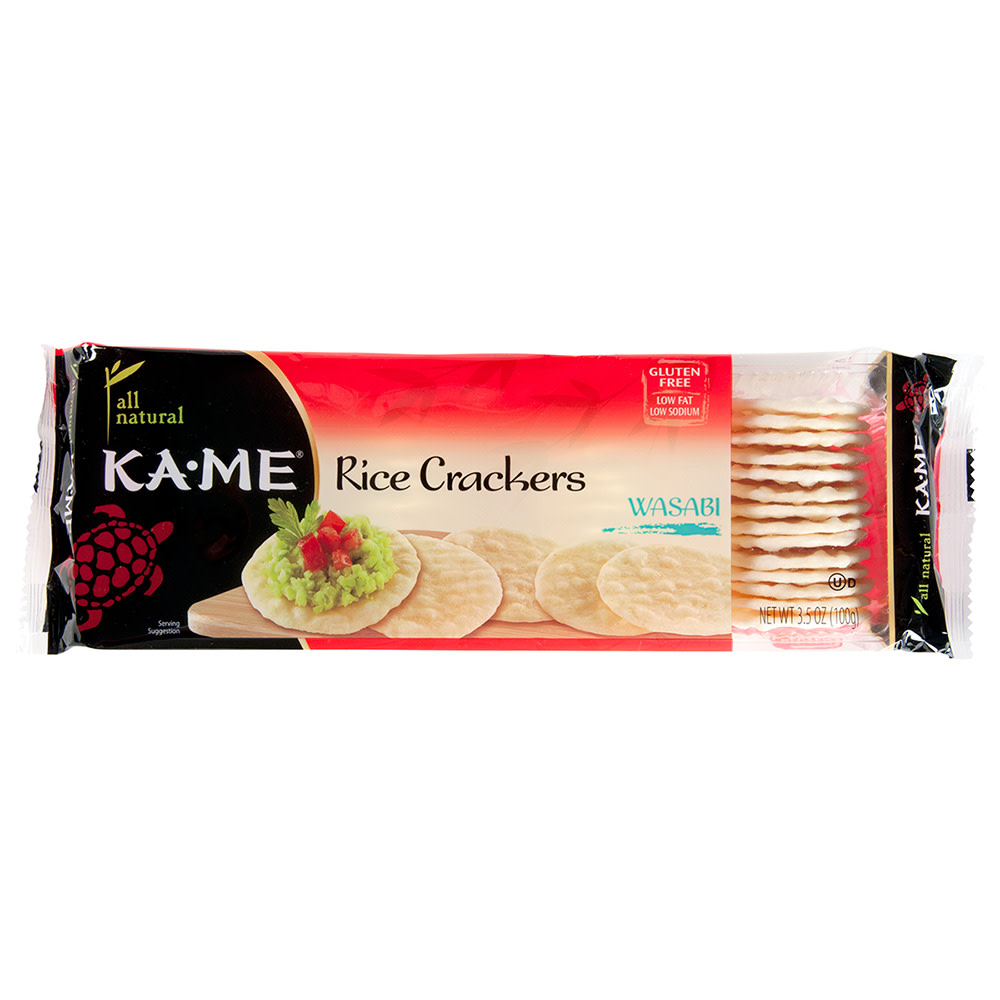 Kame Wasabi Rice Crackers 3.5 Oz | Nassau Candy