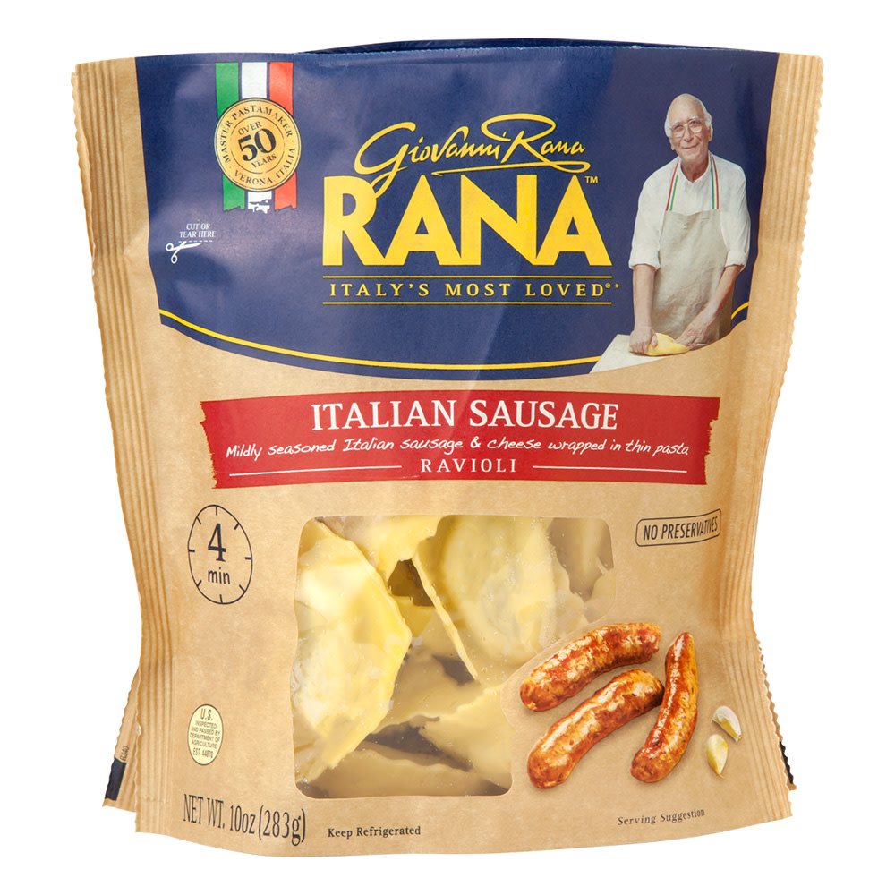 Rana Italian Sausage Ravioli 10 Oz Pouch | Nassau Candy