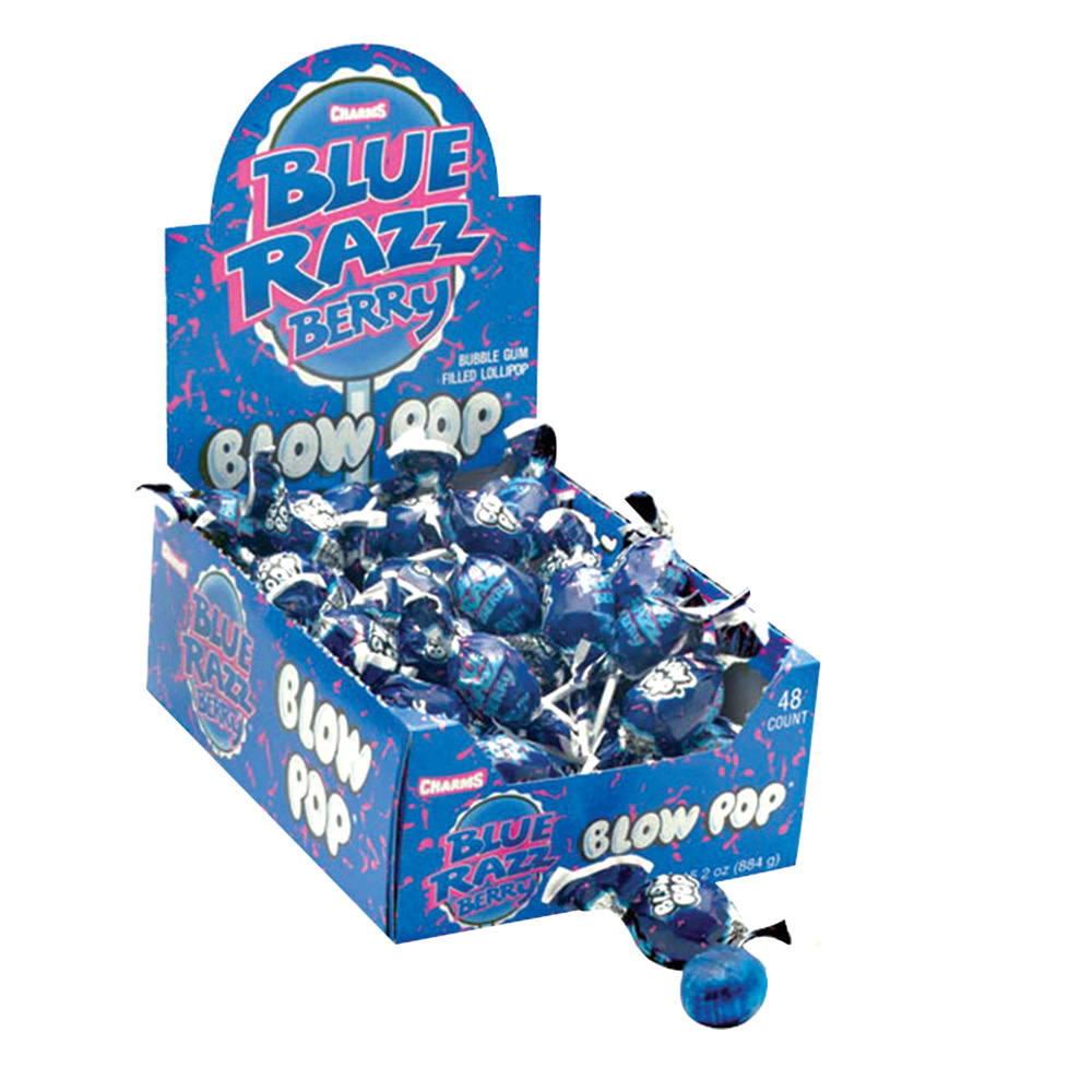 Blow Pop Blue Razz Berry Lollipop 0.65 oz | Nassau Candy
