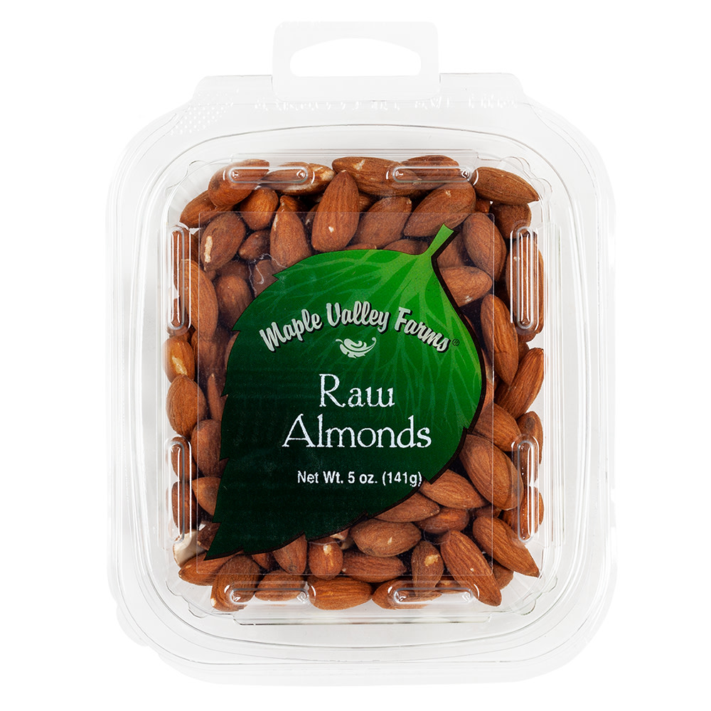 Maple Valley Farms Raw Almonds 5 oz Tub | Nassau Candy