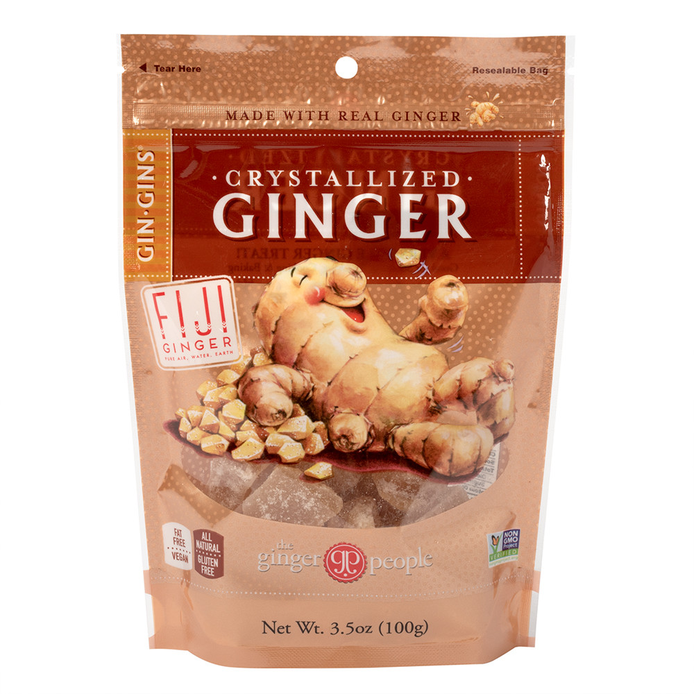 Ginger People Crystalized Ginger Candy 3.5 oz Pouch | Nassau Candy