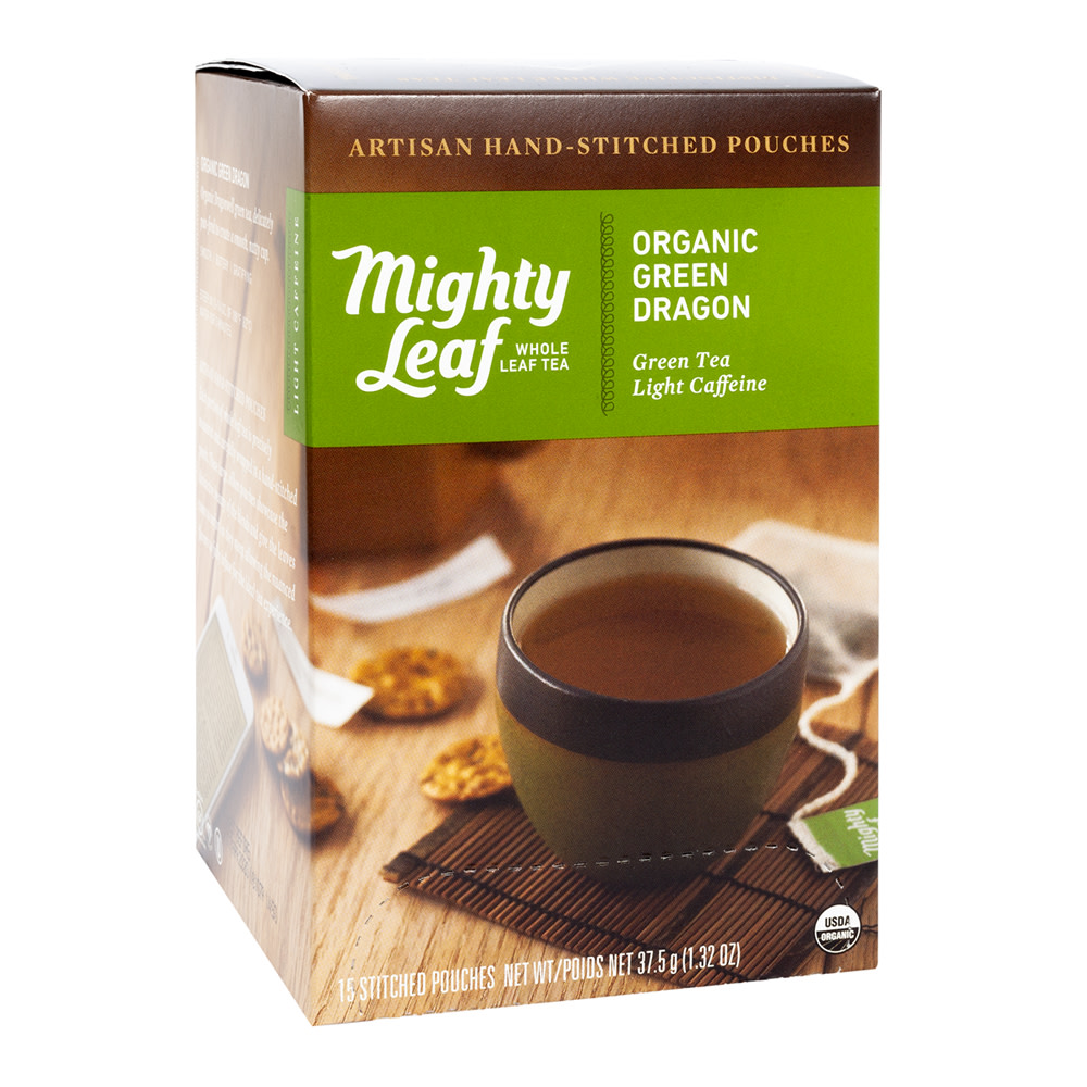 Mighty Leaf Organic Green Dragon Tea 15 Ct Box | Nassau Candy