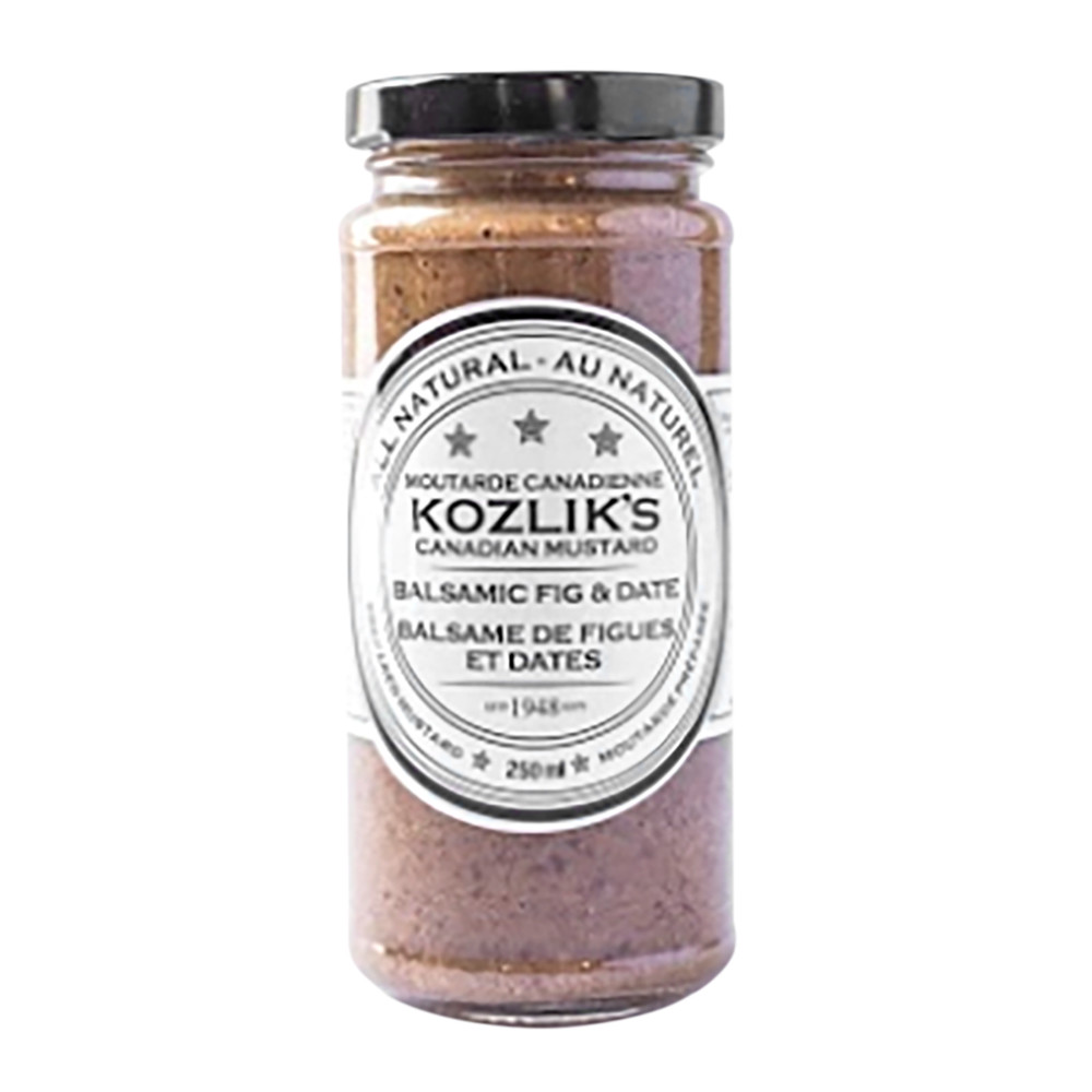 Kozlik's Balsamic Fig & Date Mustard 8 Oz Jar | Nassau Candy